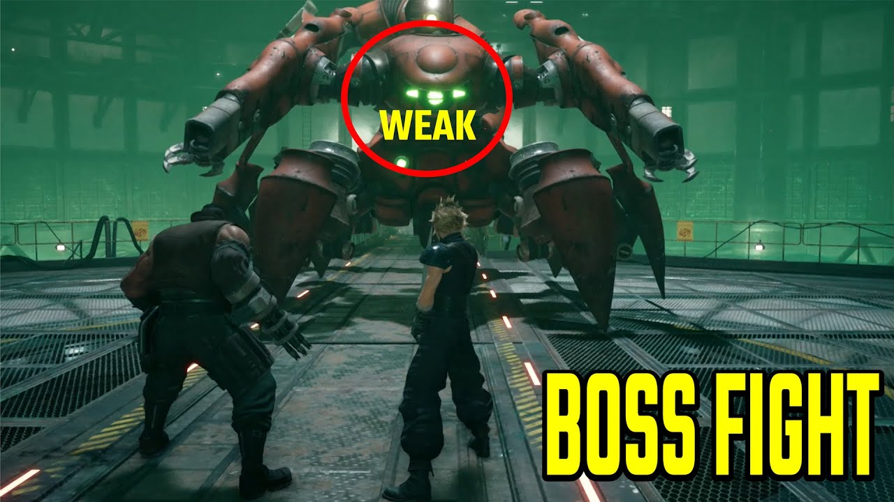 Final Fantasy 7 Remake Boss Fight Defeat - YouTube