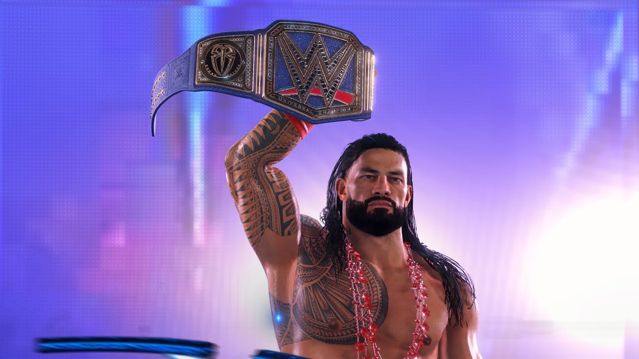WWE 2K22 - Roman Reigns Red Glove Entrance (PS5) (4K) - YouTube