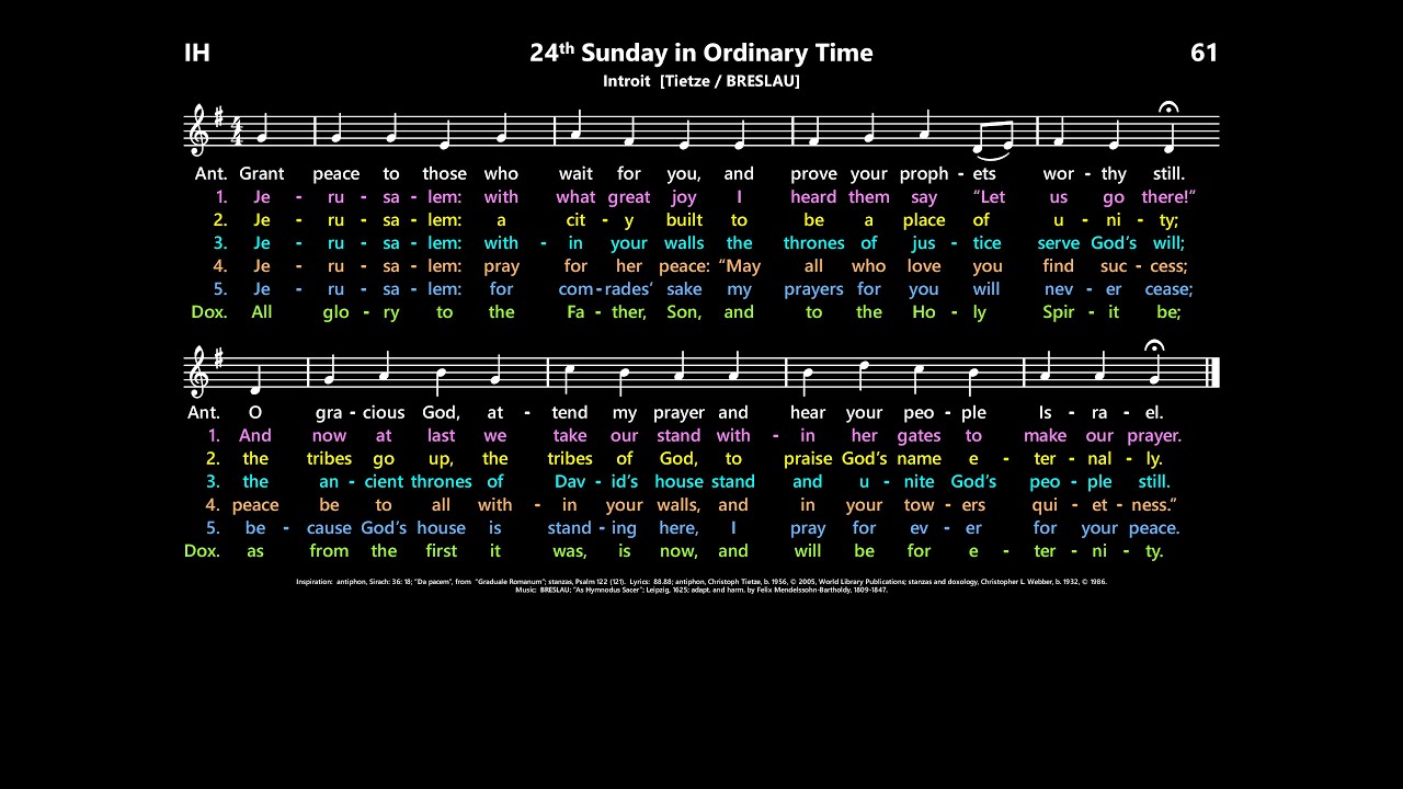 24th Sunday in Ordinary Time: Introit Hymn [Tietze / BRESLAU] - YouTube