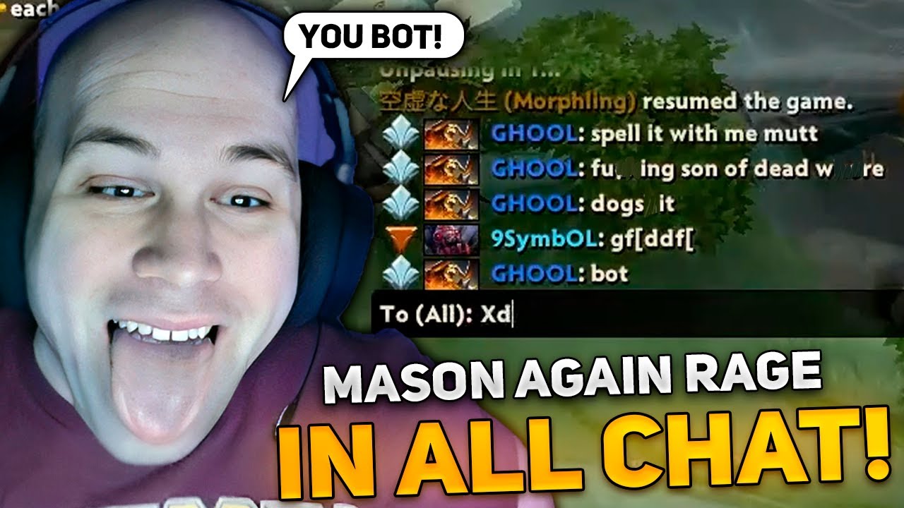 MASON AGAIN RAGE in ALL CHAT! | MASAO plays on CLINKZ CARRY 10K MMR ...