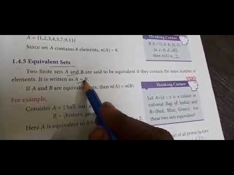 9th maths Equivalent sets /Sgt, Tet1&2, Tnpsc exams - YouTube