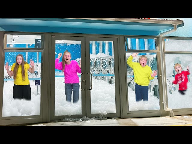 Amelia, Arthur & Akim wash their laundry at the Laundromat. - Videos ...