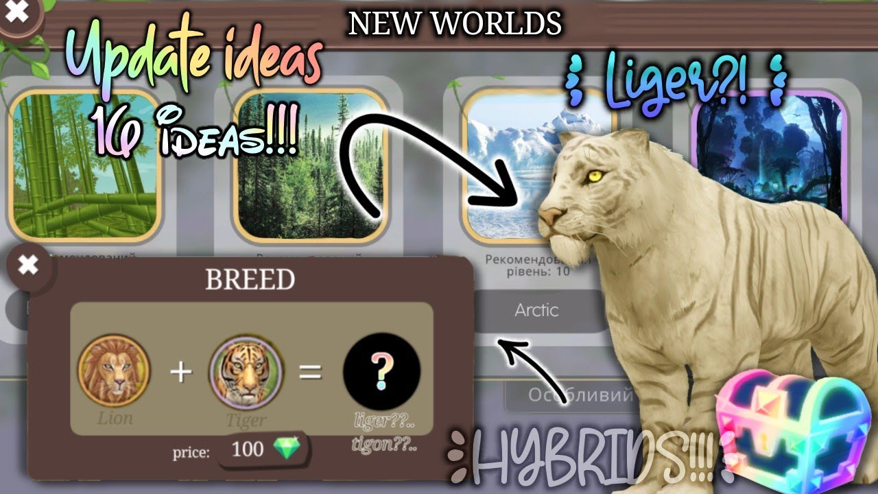 WildCraft: Update ideas! 💡 New worlds, new animals, hybrids and more ...