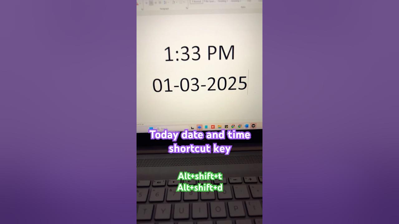 Date and time symbol shortcut ms word | #asmr #shortcutkeys #computer # ...