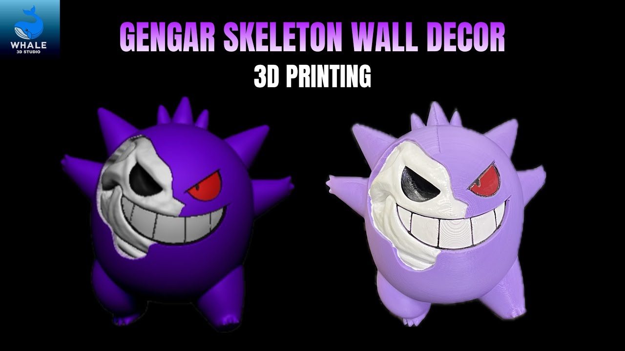Pokemon Gengar Skeleton Wall Decor - 3D Printing - YouTube