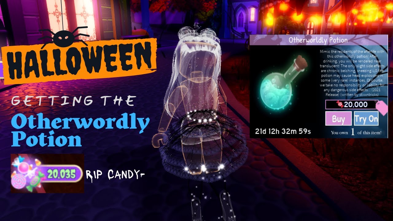 Buying Otherwordly Potion in Roblox Royale High | Halloween 2021 Update ...