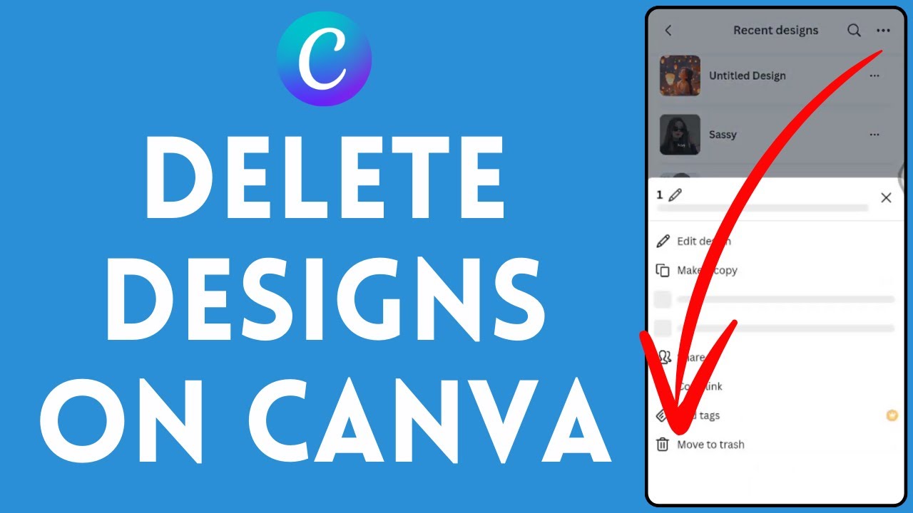 How to Delete Designs on Canva (2024) | Designs Deletion on Canva - YouTube