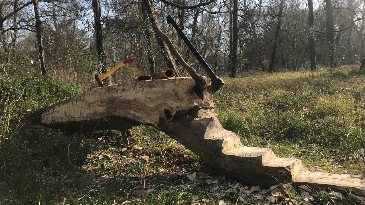 How to - hewing steps and turning a log in to a beam. Hewing log in to ...