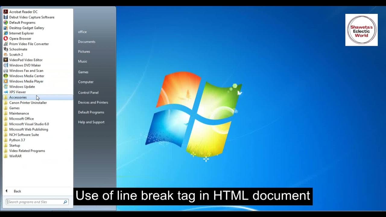 #06 Use of line break tag in HTML document | HTML basics - YouTube