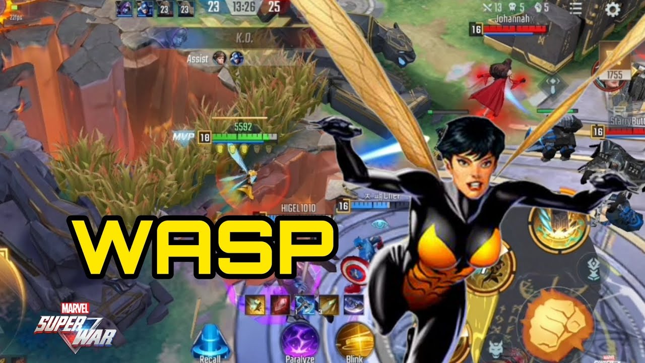 The Wasp (Marksman) MARVEL SuperWar Gameplay - YouTube