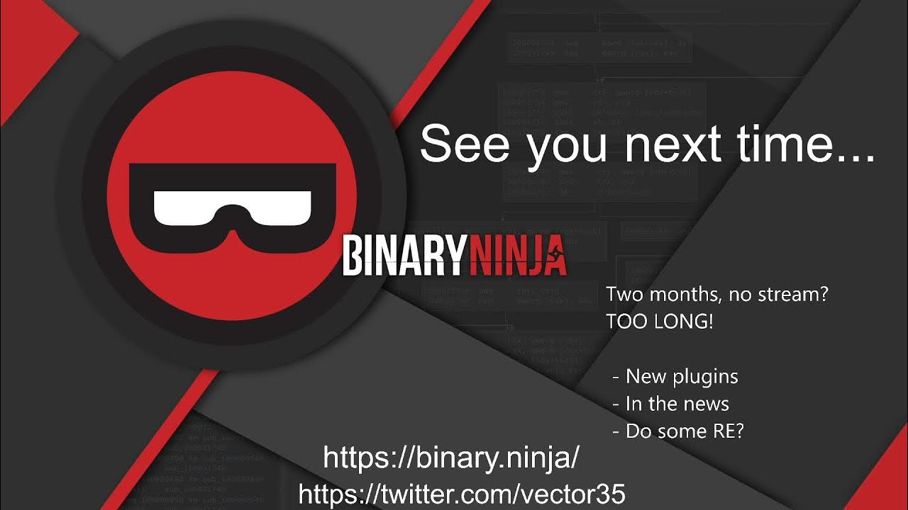 Binary Ninja Live Stream: July 7 - YouTube