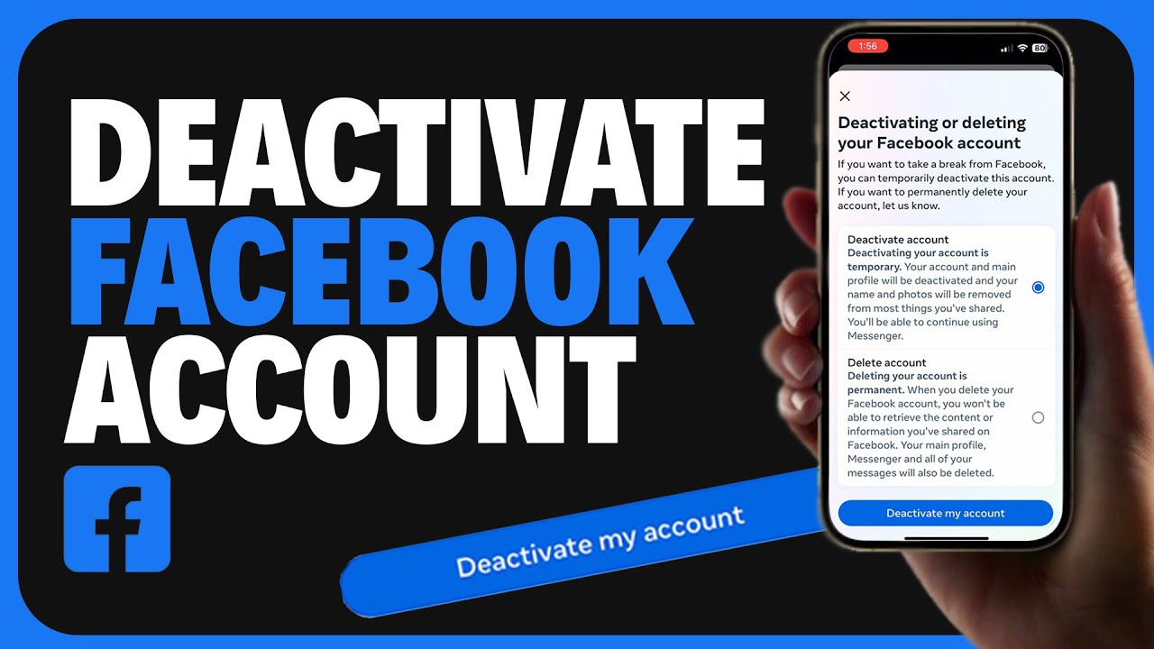 How to Deactivate Facebook Account - Quick & Easy Guide - YouTube