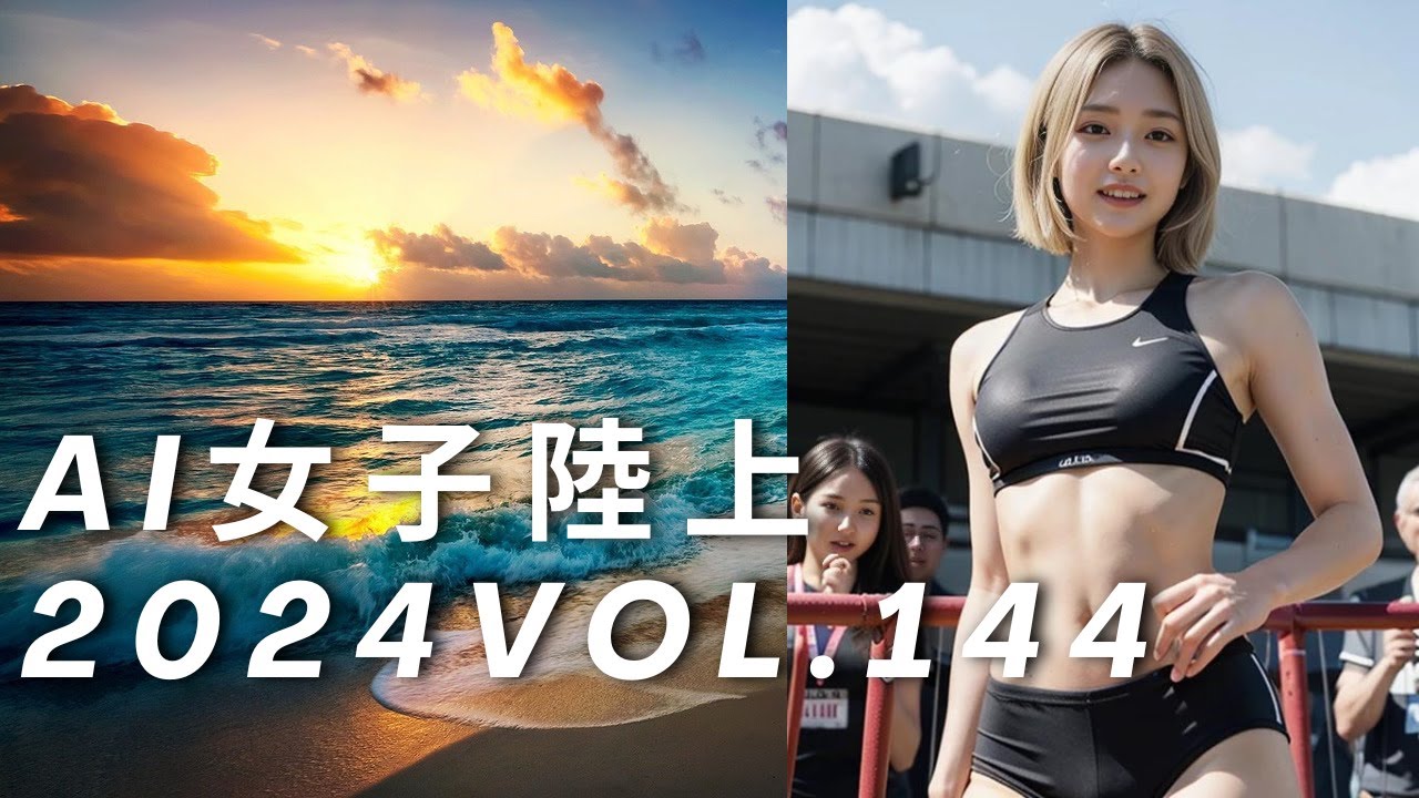 AI女子陸上2024vol.144 たて型 美しいAIアスリートたちが満載です！どうぞご覧ください！#AI美女#AI美人#AIグラビア - YouTube