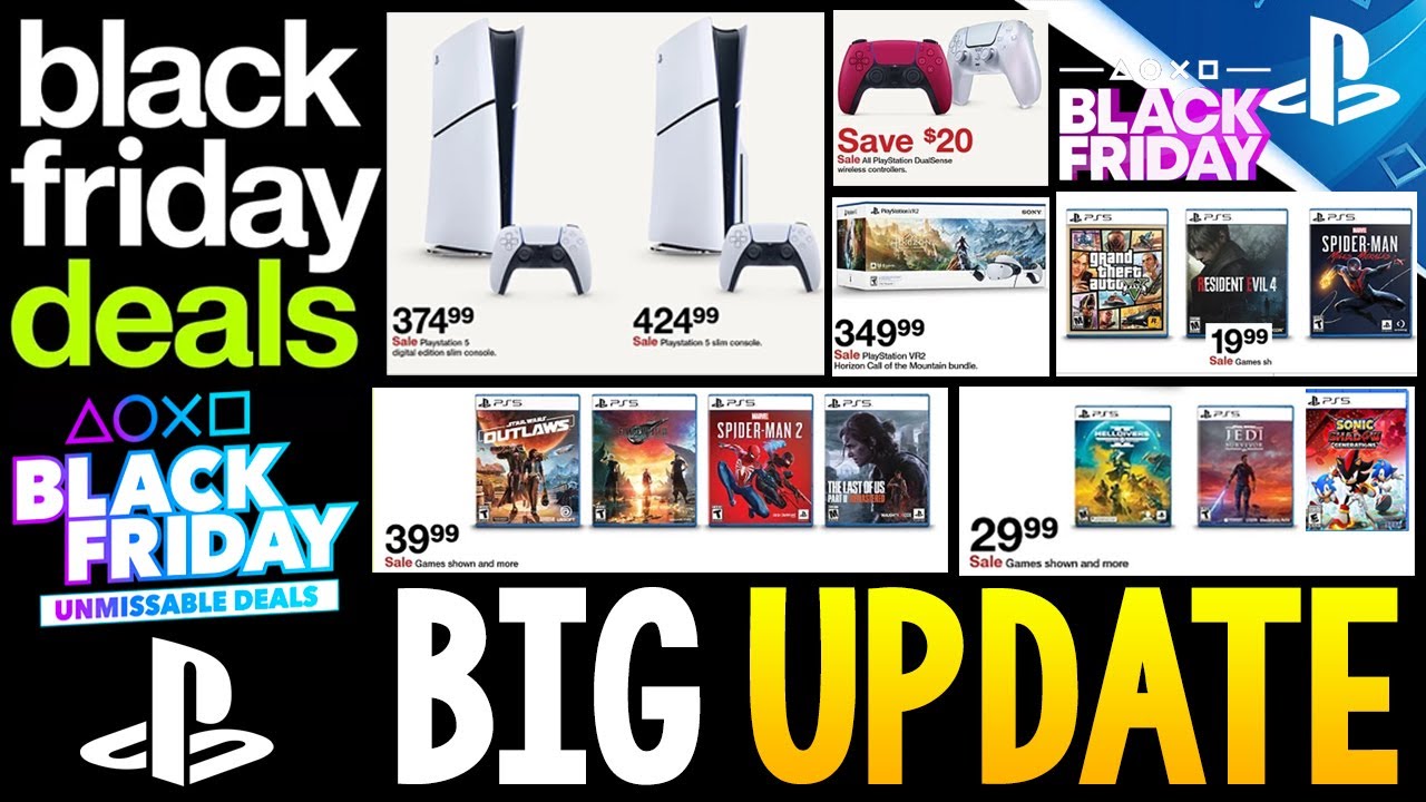 BIG BLACK FRIDAY 2024 PlayStation Deals UPDATE - NEW Black Friday Game ...