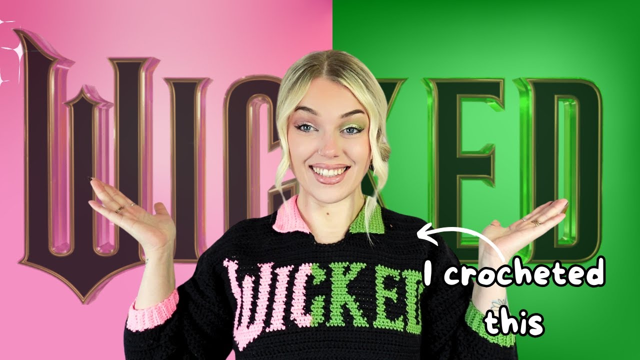 Crocheting a WICKED sweater for the new movie release! *it's perfect ...