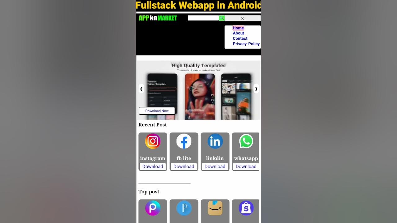 Fullstack Webapp Build In Android Device By Scratch App Downloading Site With Nextjsfirebase