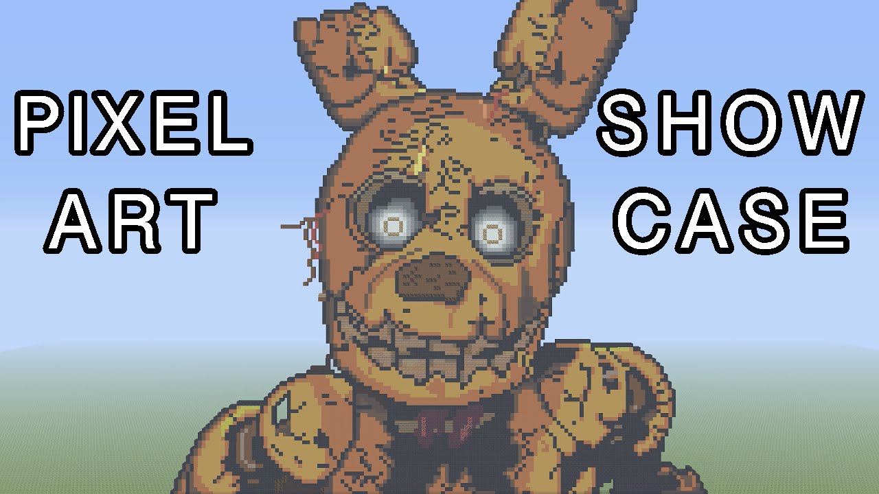 Minecraft Pixel Art Showcase - Springtrap FNAF - YouTube