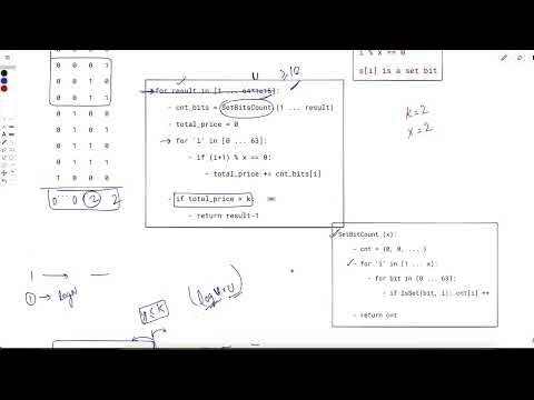 3007. Maximum Number That Sum of the Prices Is Less Than or Equal to K ...