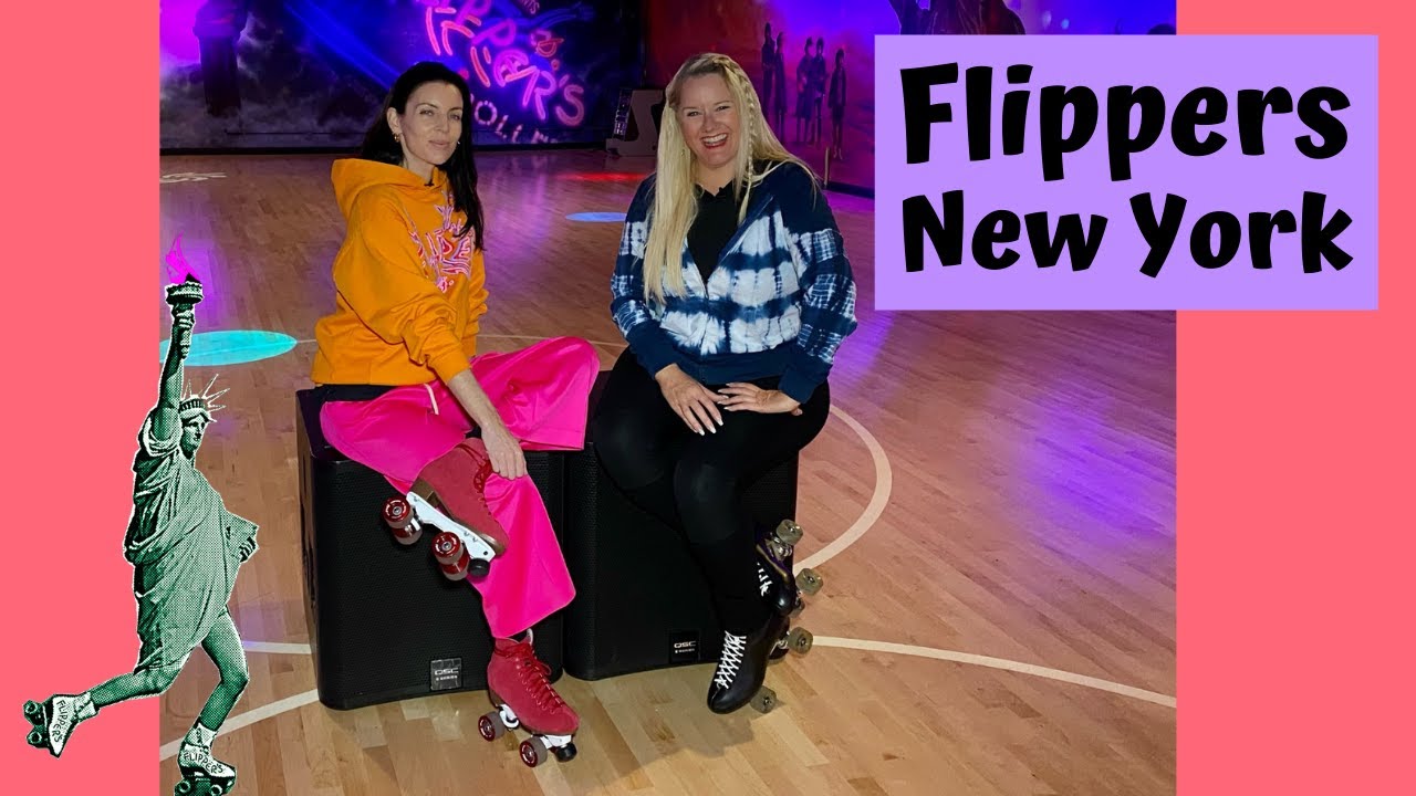 Roller Skating at ROCKEFELLER CENTER! FLIPPER'S ROLLER RINK!!!! - YouTube