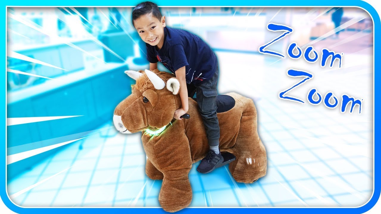 Ride On Animals at Mall! Electric Toy Scooter!!! - TigerBox HD - YouTube
