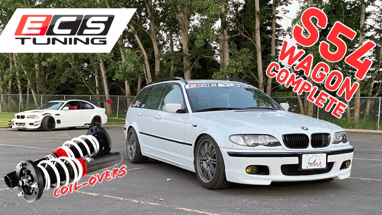 ECS Tuning E46 coil over install - S54 swapped touring complete - BMW ...