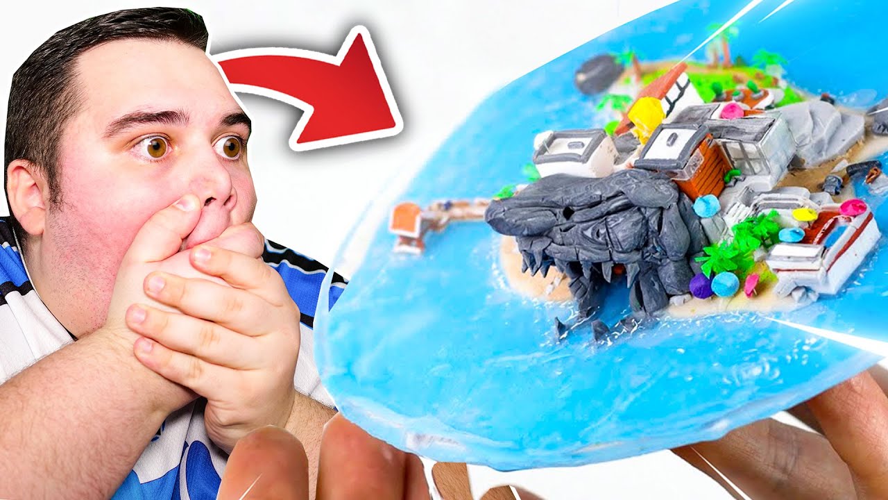 IL REFAIT L'ÎLE REQUIN DE FORTNITE EN PÂTE À MODELER ! (Vraiment beau ...