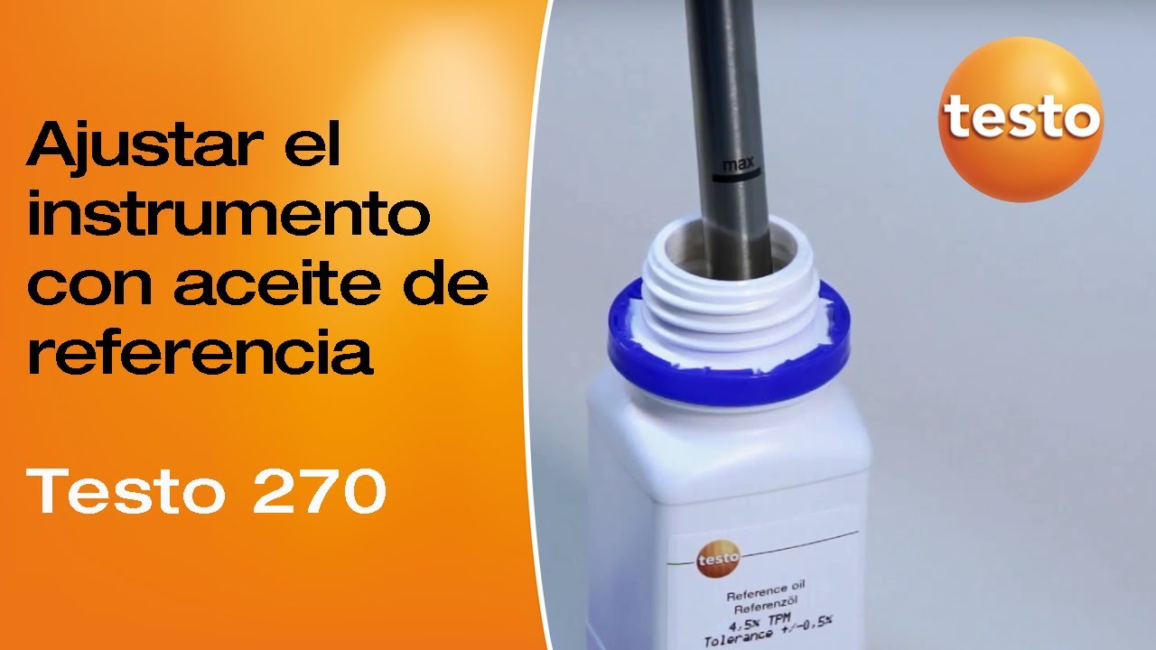 Calibrar y ajustar el medidor de la calidad del aceite de fritura testo ...