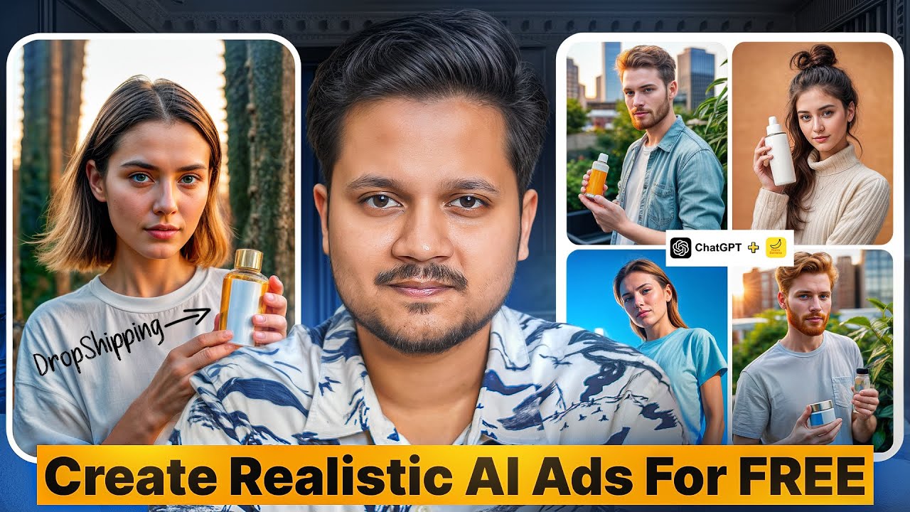 How To Create Realistic AI Ads For FREE | Dropshipping Ads | ChatGPT ...