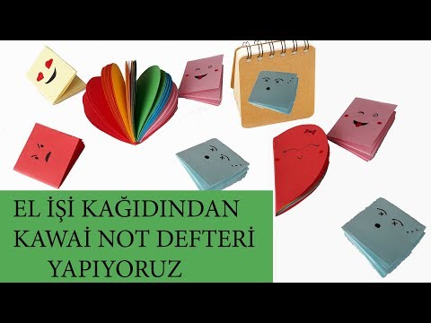 El İşi Kağıdından Kawai Not Defteri Yapıyoruz