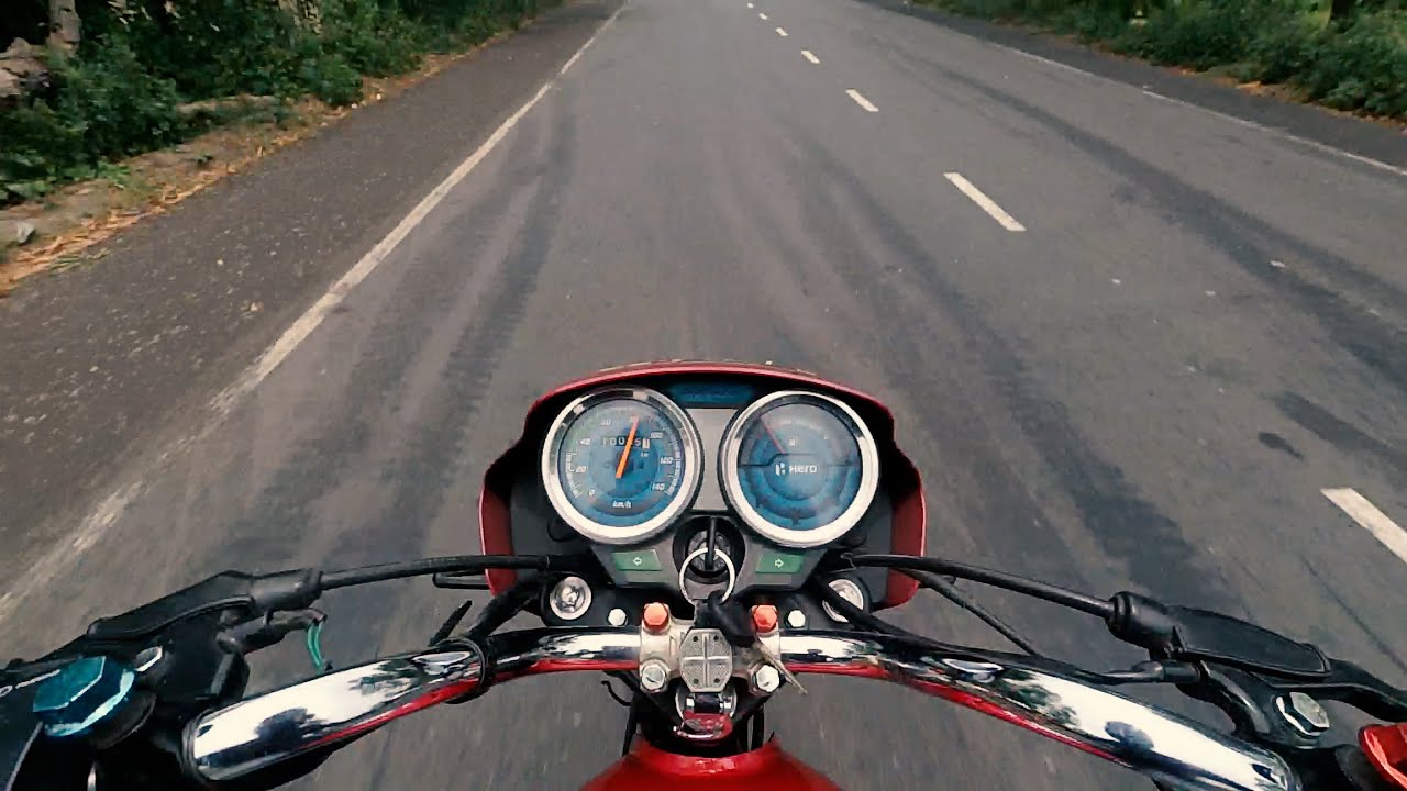 Hero Splendor Pro Stock Top Speed Test! - YouTube