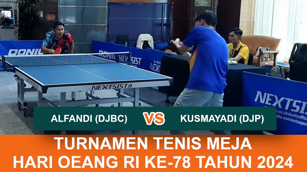 ALFANDI (DJBC) 🆚 KUSMAYADI (DJP) | Tenis Meja Hari Oeang RI Ke-78 (HORI ...