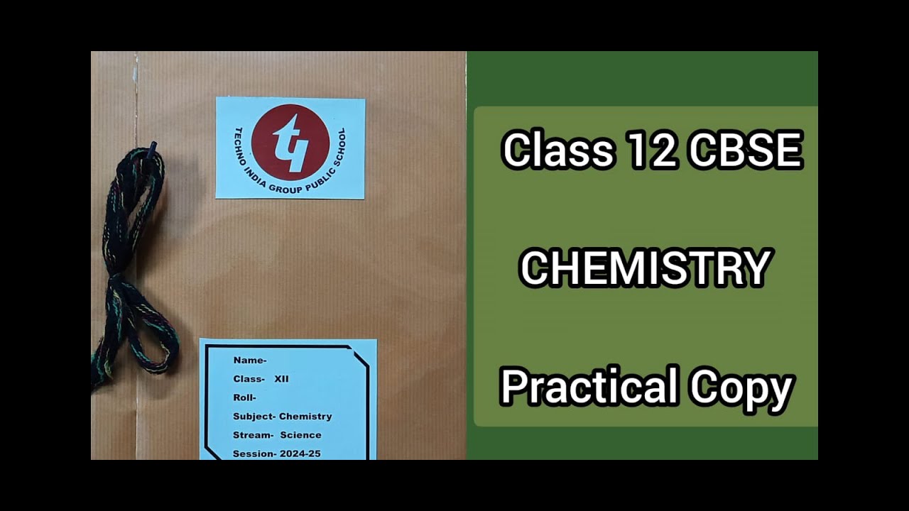 Chemistry Practical File (copy) | class 12 | CBSC - YouTube