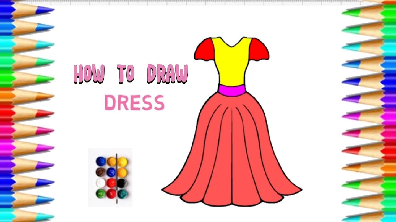 How to draw dress / Basic drawing / easy to draw / leaning drawing ...