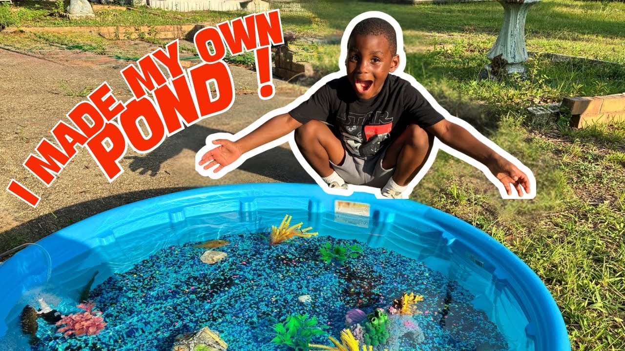 DIY Kiddie Pool Fish Pond ! - YouTube