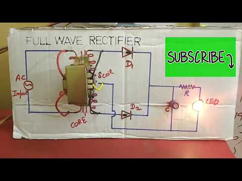 Full wave rectifier project class 12 - YouTube