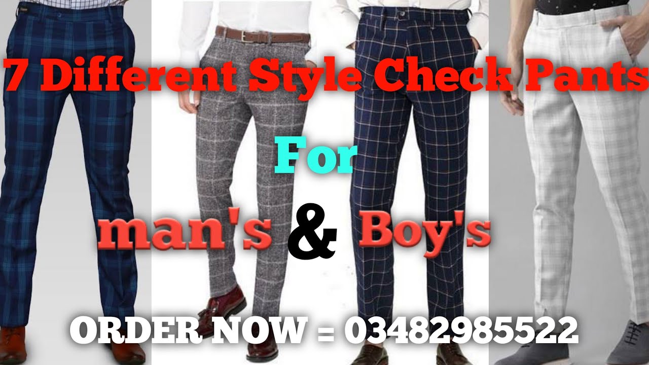 check pants men | check pant 2022 | new style check pants | boys check ...