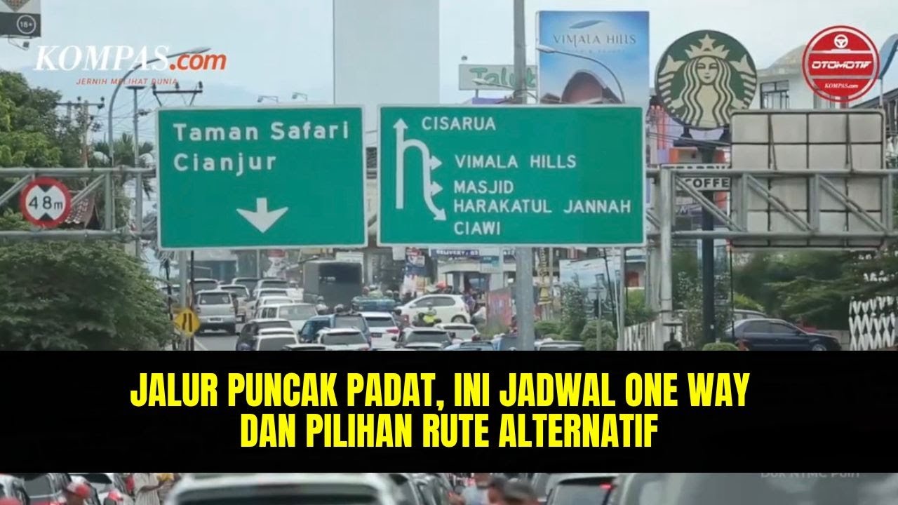 Ini Jadwal One Way dan Pilihan Rute Alternatif Saat Jalur Puncak Padat ...