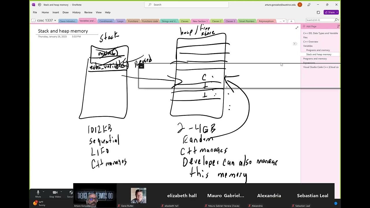 012623 COSC 1337 Variables in memory, string, and Arithmetic Expressions - YouTube