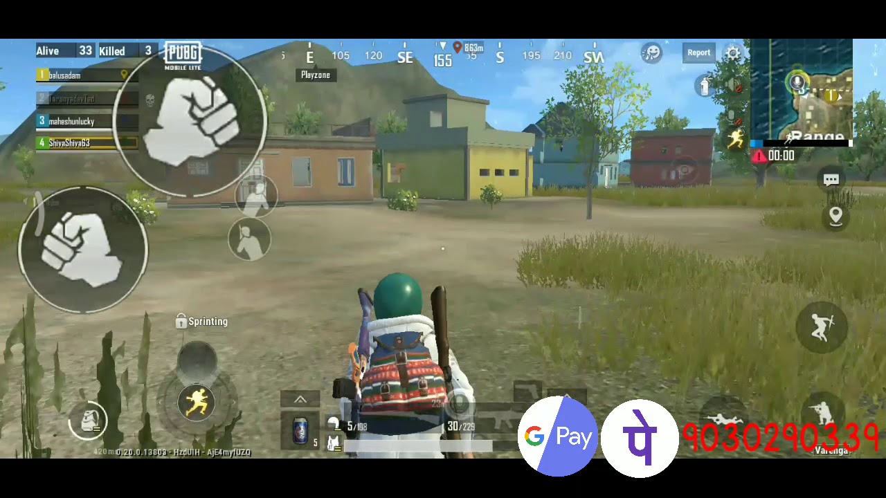 Balu gamer plying with pubg mobile lite with -phonepe and -google play ...