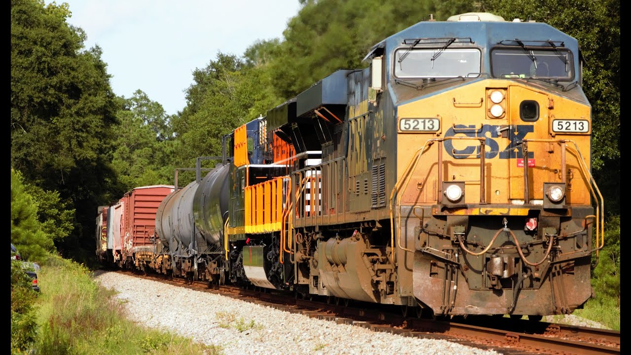 CSX 1877 (C&EI) trails on M650 in Gordon, AL on the CSX Dothan Subdivision - YouTube
