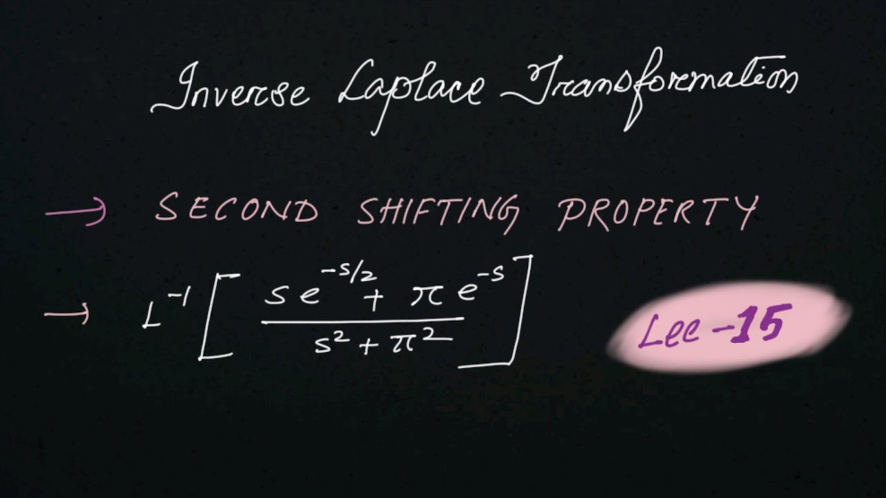Inverse Laplace transformation Second shifting property Lec-15 - YouTube