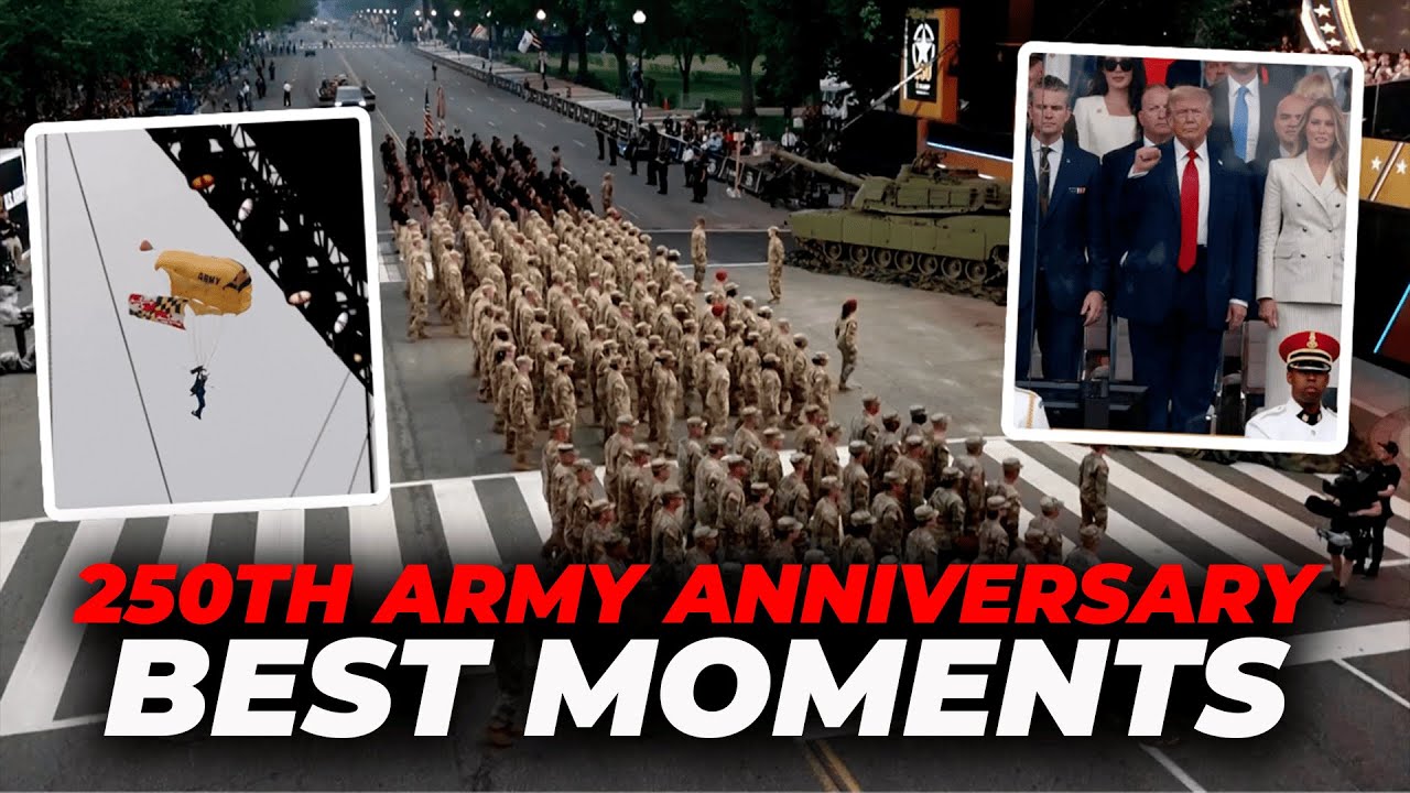 BEST MOMENTS from the US ARMY'S 250th anniversary parade - YouTube