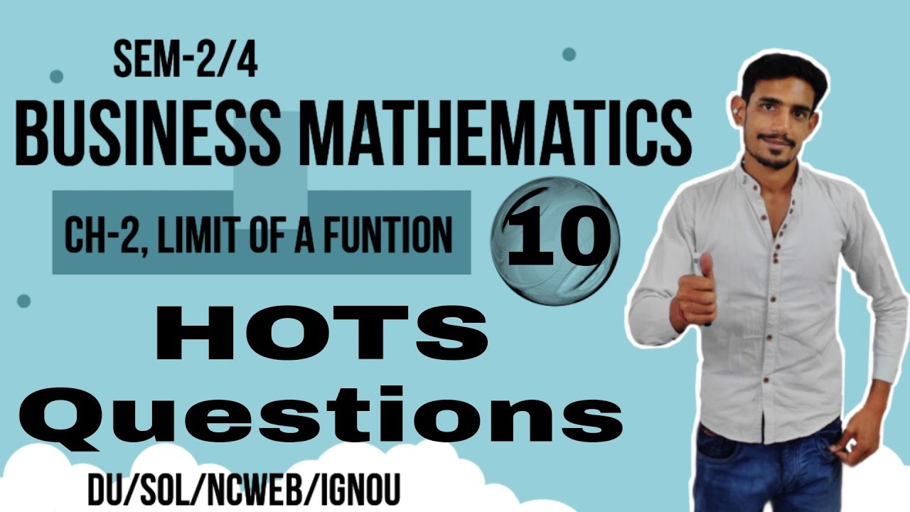 #10 HOTS Questions on limits of a function | Business Mathematics | Ch ...