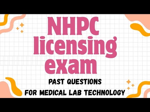 NHPC license exam questiona for medical lab technology - YouTube