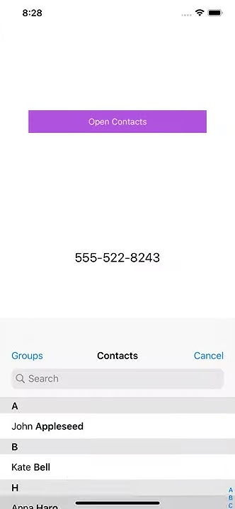 Contact Picker Demo - Swift - YouTube
