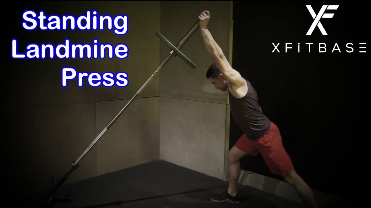 Standing Landmine Shoulder Press | Xfitabse Exercise Demo - YouTube
