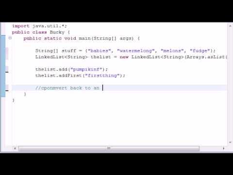 Intermediate Java Tutorial - 8 - Converting Lists to Arrays - YouTube