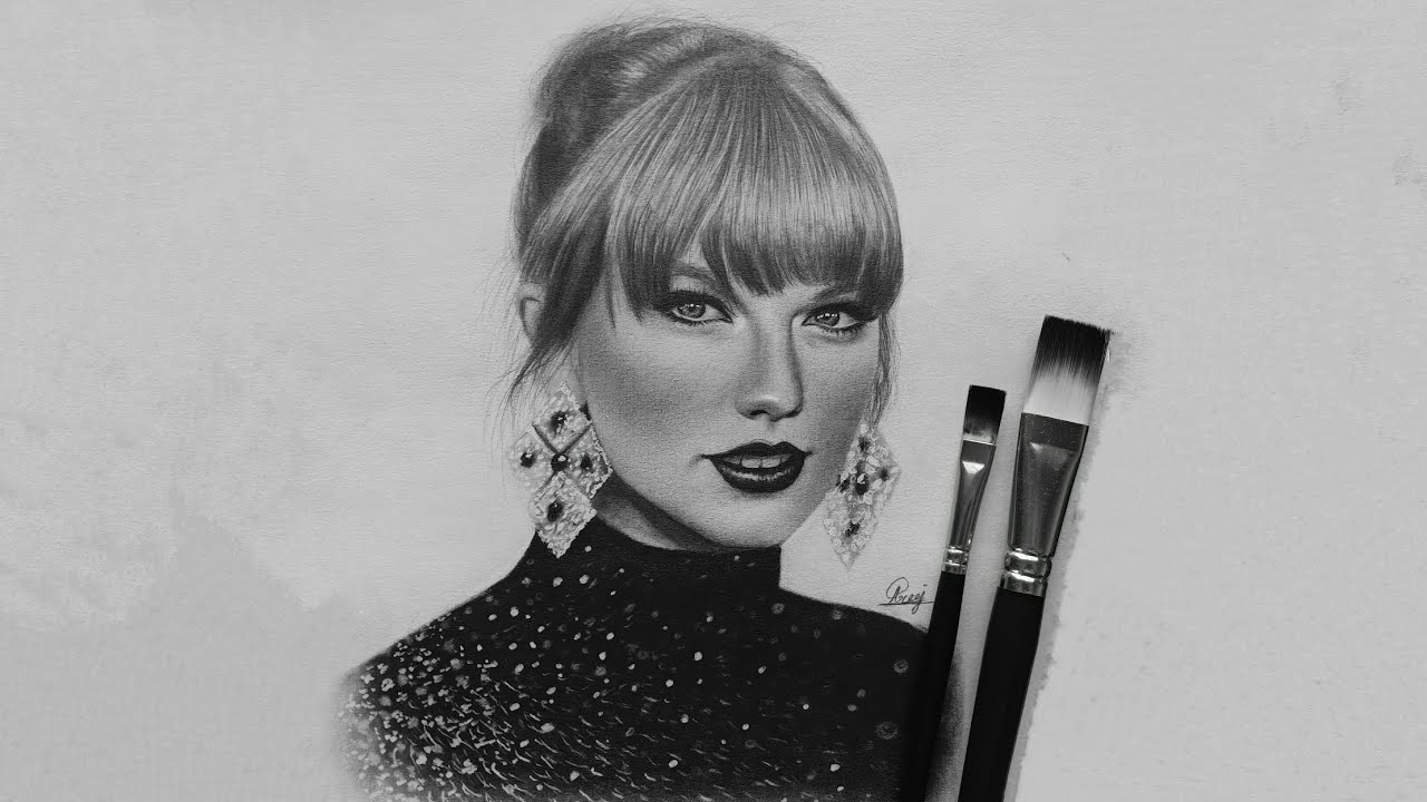 Drawing Taylor Swift | Drawing process | how i draw | Pencil Sketch ...