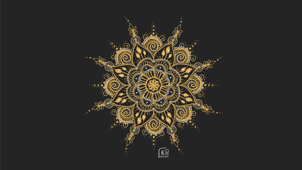 how to draw easy Gold mandala for beginners,using Autodesk Skechbook ...