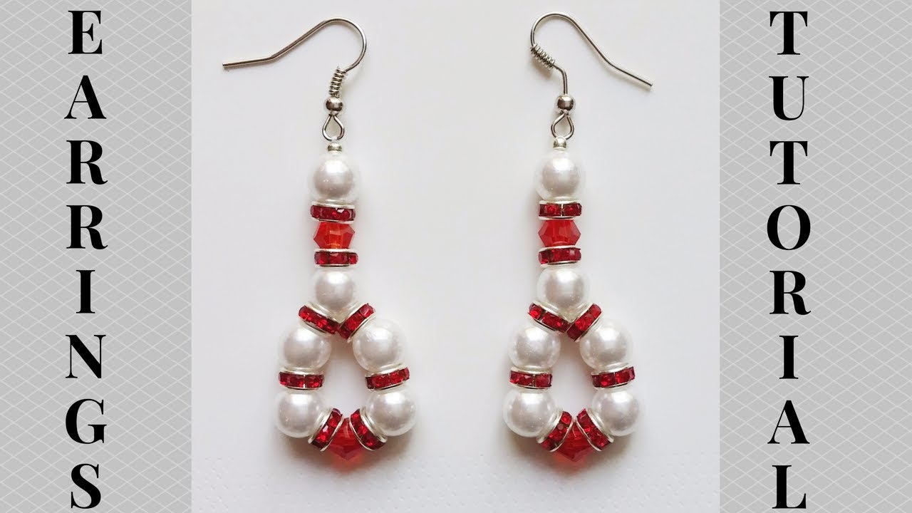Elegant Pearl Beaded Earrings-Easy Tutorial - YouTube